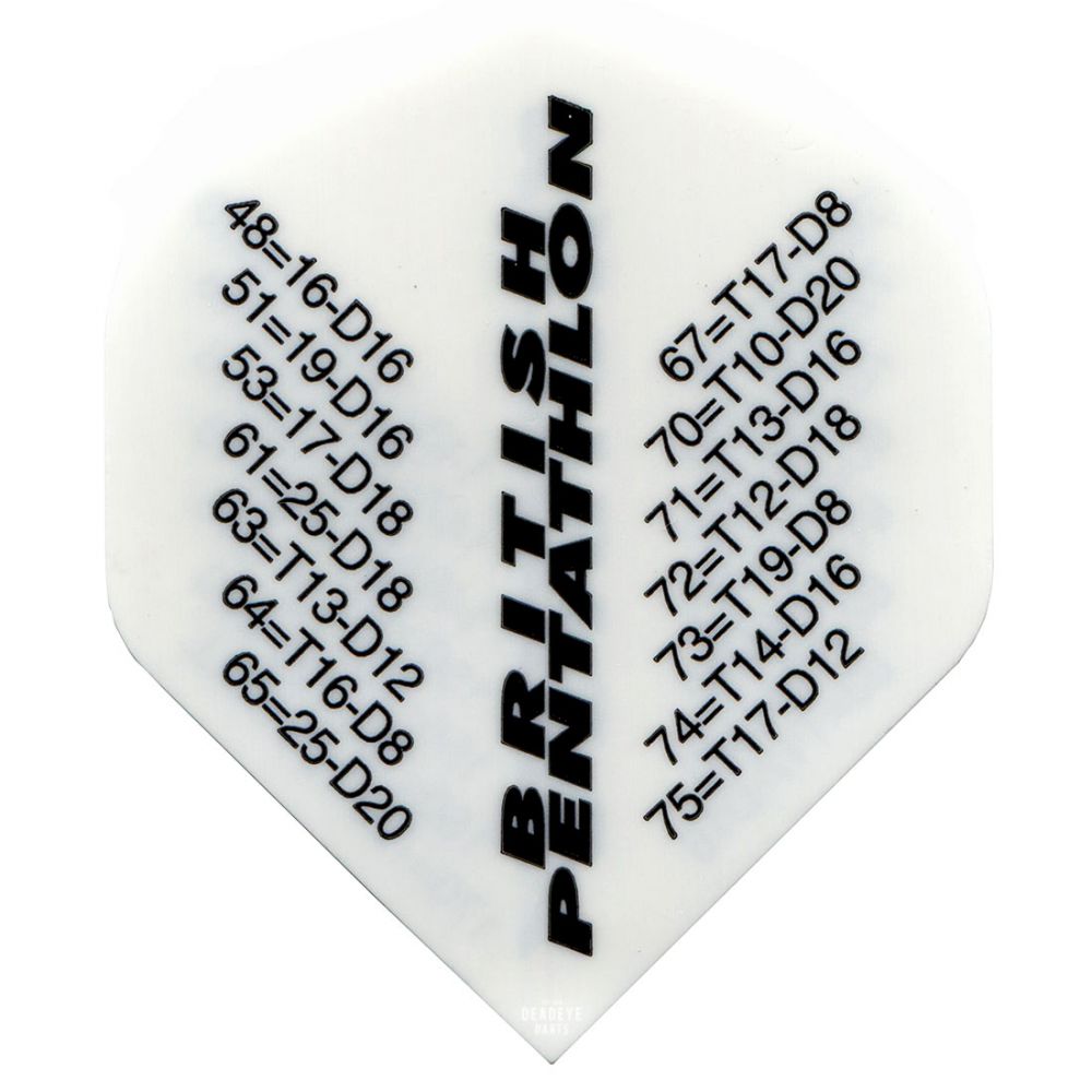 Pentathlon Dart Flights Out Chart – Deadeye Darts