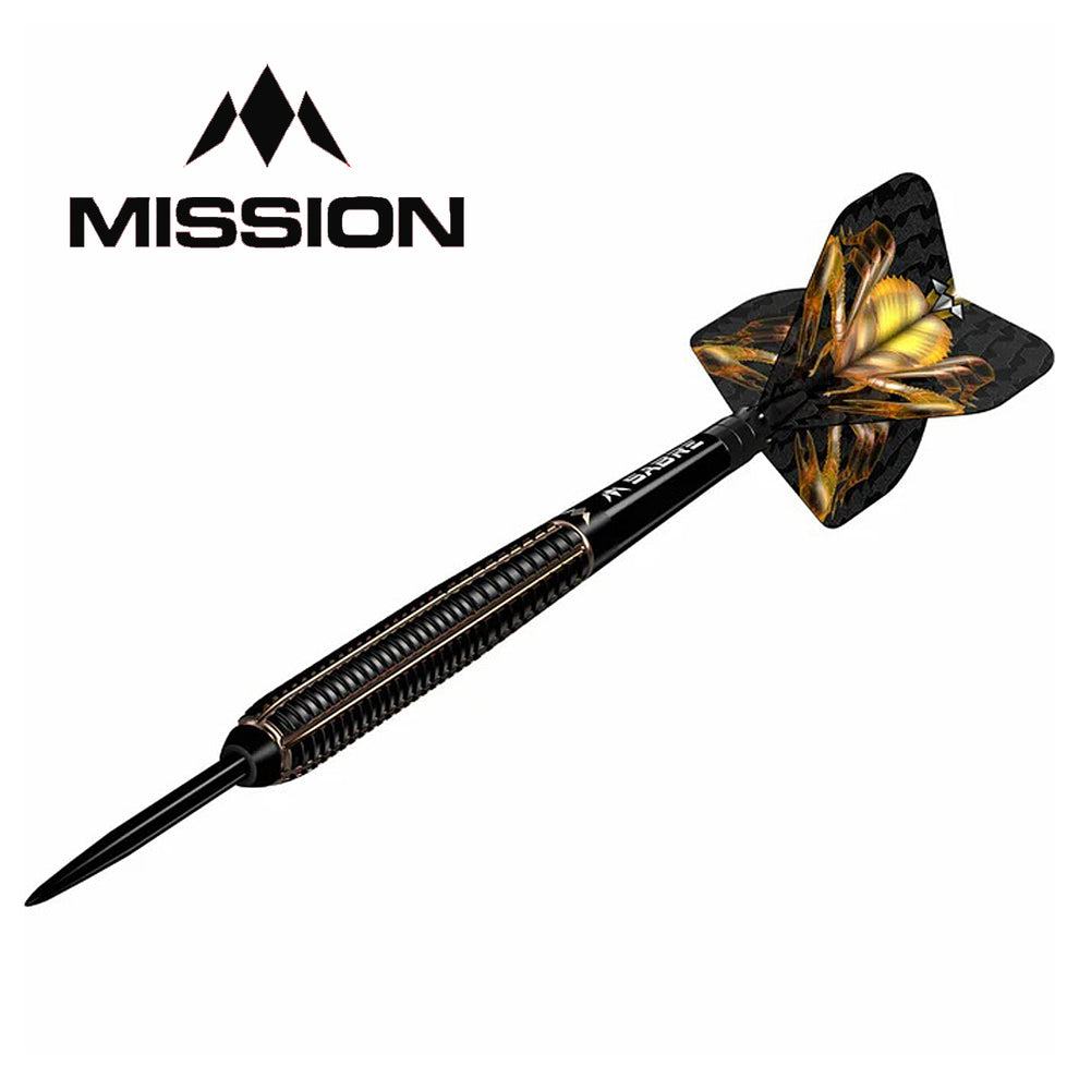 Mission Scorpion 90% Tungsten Darts Black & Gold Electro | Deadeye Darts