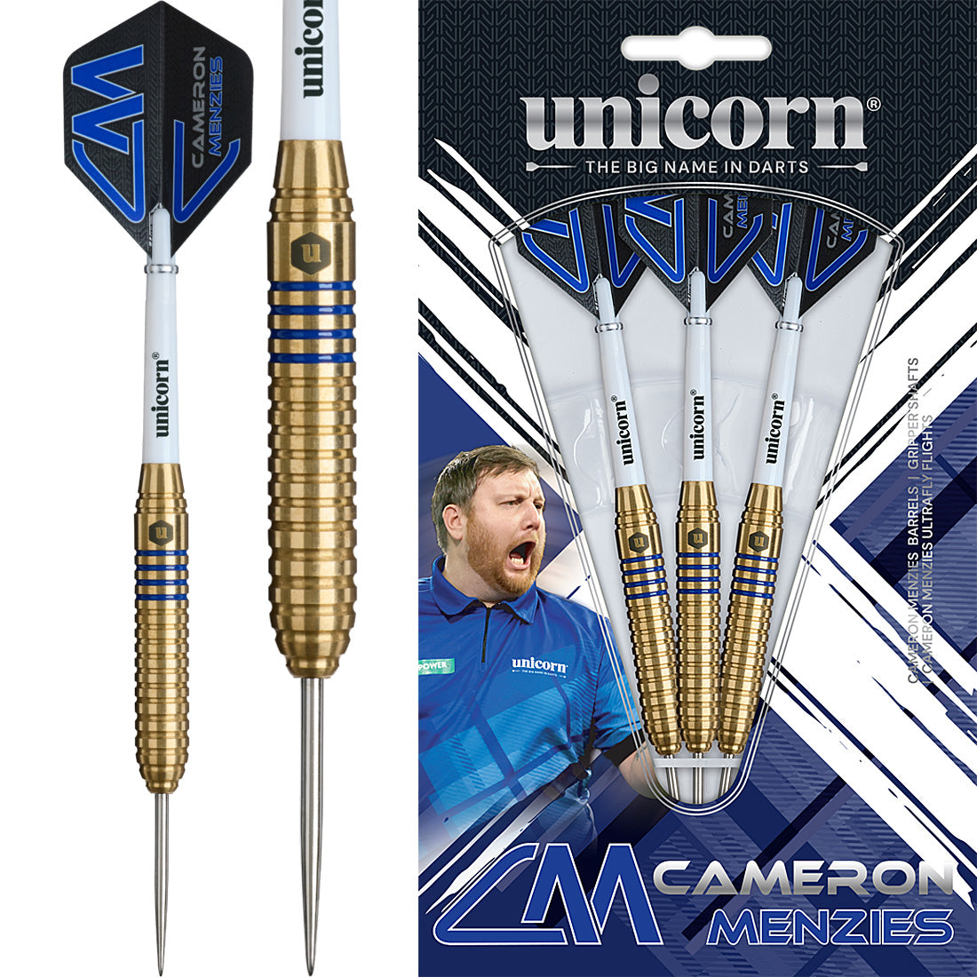 Unicorn Cameron Menzies Brass Steel Tip Darts – Deadeye Darts