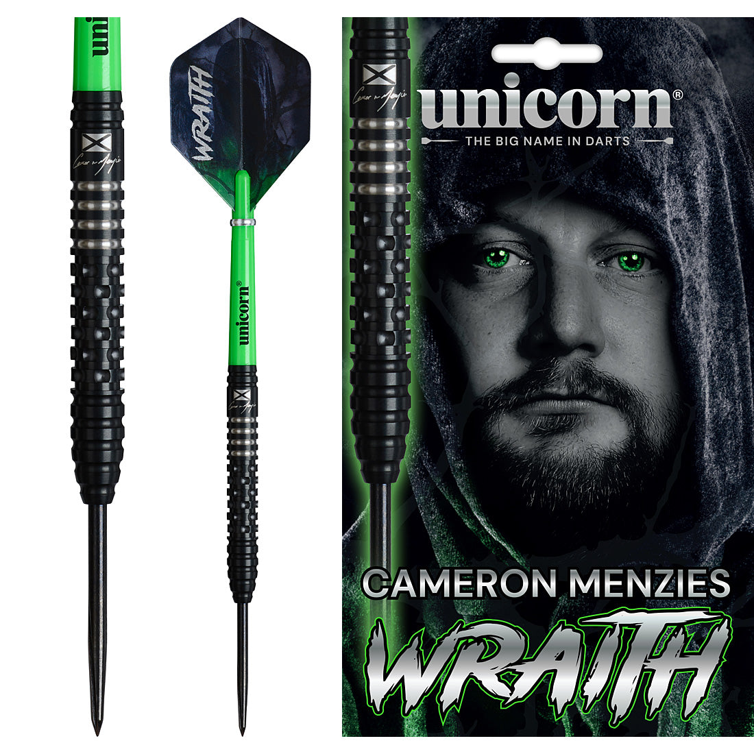 Unicorn Cameron Menzies Wraith 90% Steel Tip Darts | Deadeye Darts